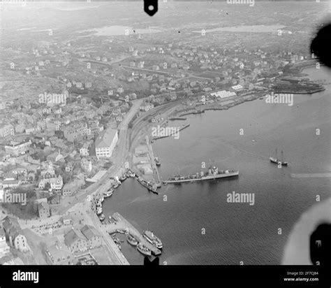 Aerial Photography Of Warships And Submarine 1940 Aerial Photography