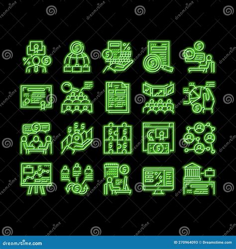 Stakeholder Business Neon Glow Icon Illustration Cartoon Vector 270964093