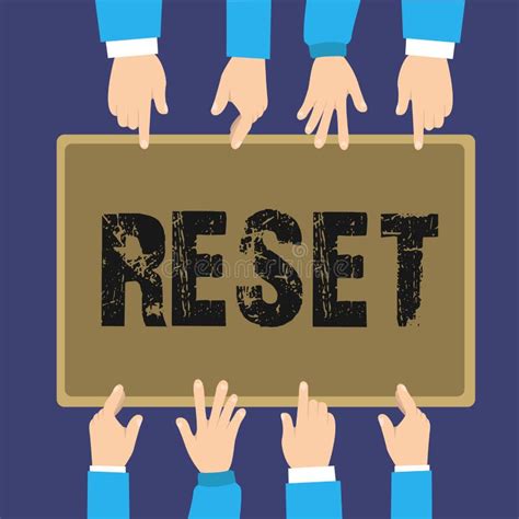 Handwriting Text Reset Concept Meaning Cause Device Return To Its