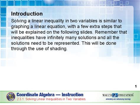 Solving Linear Inequalities In Two Variables Ppt For 9th 10th Grade Lesson Planet