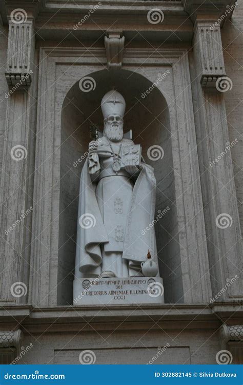 Statue Of St Gregorius Stpeter S Basilica In Vatican Rome Italy