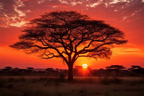 Premium Photo Amber Sunset Serenity