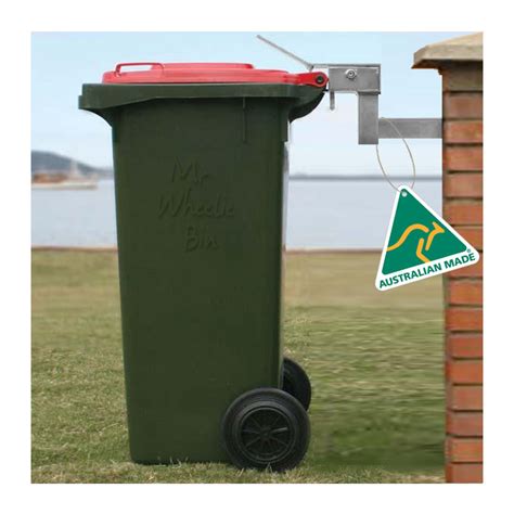 Secure Wheelie Bin Stand Single Head Wall Bracket 5 Qty Mr Wheelie Bin