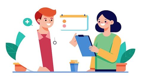 Premium Vector Cartoon Depicting A Clinic Chamber Scene With Doctors