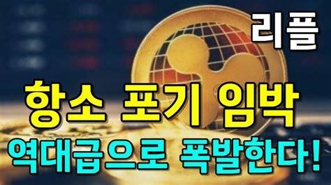 리플 볼린저 밴드 역사상 가장 타이트하게 수축 차트 급등 준비 완료 Youtube