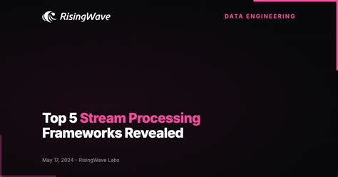 Top 5 Stream Processing Frameworks Revealed Risingwave