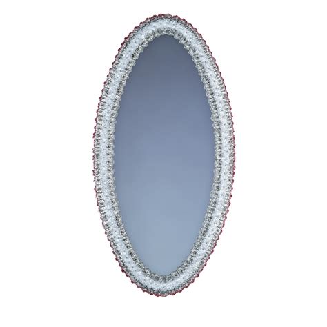 Roseto Oval Murano Glass Mirror