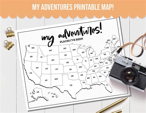 Interactive Visited States Map Printable Map