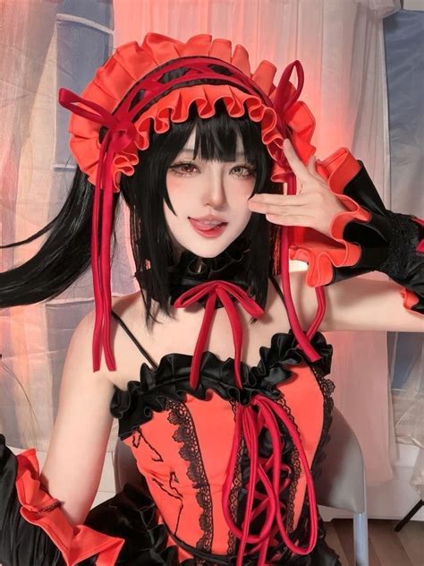 Kurumi Cosplay สาวอนิเมะ ผู้หญิงน่ารัก สาวอะนิเมะ