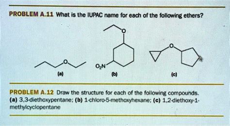 Solved Problem A 11 What Is The Iupac Name For Each Of The Following
