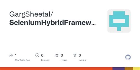 Github Gargsheetal Seleniumhybridframework