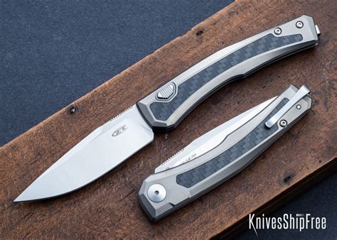 Zero Tolerance 0556 Push Button Automatic Bead Blasted Titanium