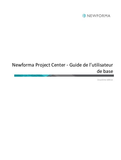 Remplissable En Ligne Newforma Project Center Basic User Guide Fax