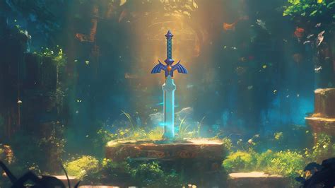Master Sword Legendary Glow Desktop Wallpaper Wallpapers 4k