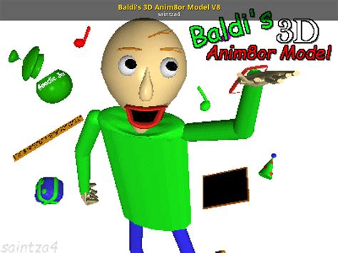 Baldis 3d Anim8or Model V8 3d Model