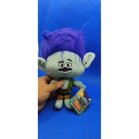 Hasbro Dreamworks Trolls Branch Plush Toy 12 Blue Hair And Pink Hair