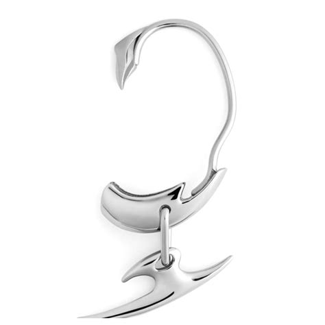 Coolhood Cyberpunk Ear Clip Dagger Earless Piercing Silver Color Metal