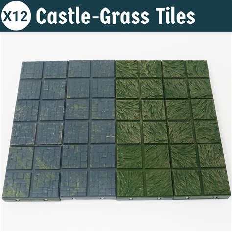 Pack Of 12 Tiles Castle And Grass Epochscapes