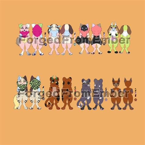 Adoptable Fursona Base Edit Feline Cat Canine Dog Rabbit Bunny Bear