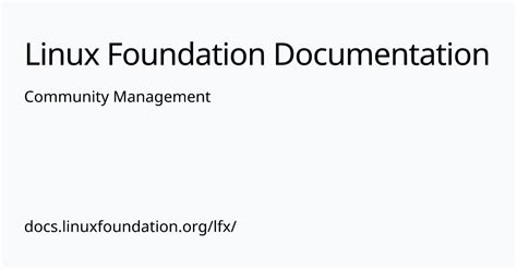 Community Data Platform Linux Foundation Documentation