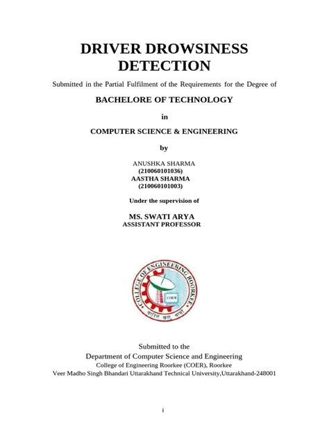 Driver Drowsiness Detection Pdf Traffic Collision Computer Programming