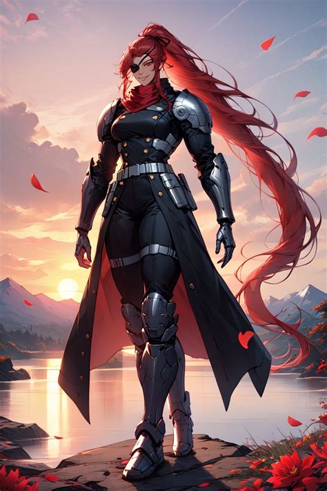Very Dark Clothes Extremly Muscular Silver Belts Around Her Legs Hentai Ia Pornografia