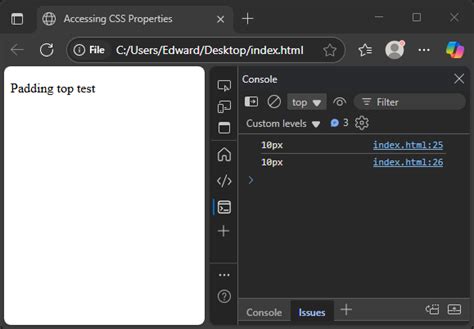 Javascript Getting Computed Css Property Values