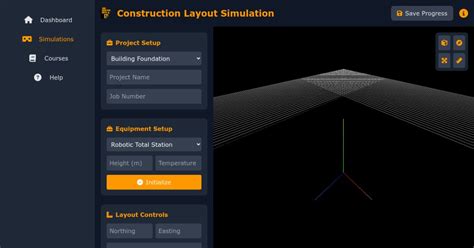 Construction Layout Simulation Learn Surveying