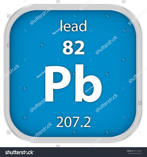 Lead Material On Periodic Table Part Stock Illustration 281726354