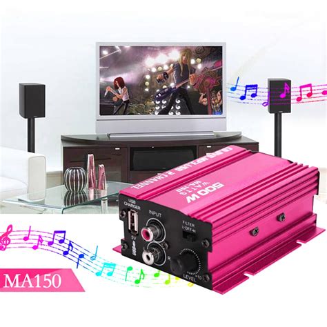 Universal Mini Subwoofer Aluminum Alloy Stereo Amp Vicedeal