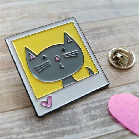 Cat Snap Enamel Pin Cat Enamel Pin Enamel Pins Cat Themed Jewellery