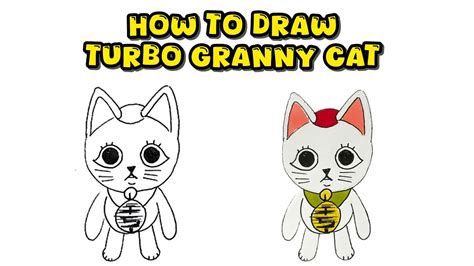 How To Draw Turbo Granny Cat From Dandadan Anime Character Drawing