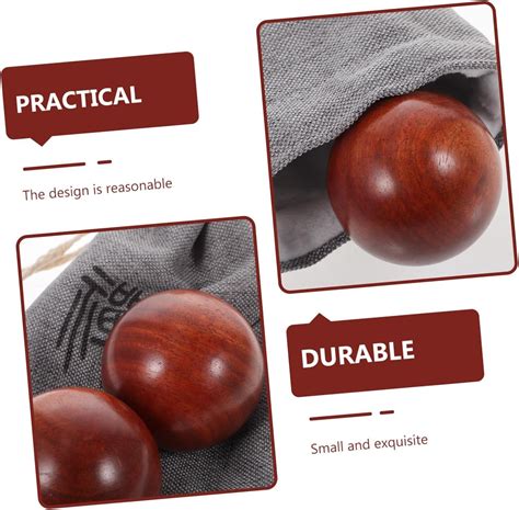 Fomiyes Wooden Hand Massage Balls Small Handball Beads For Exercise
