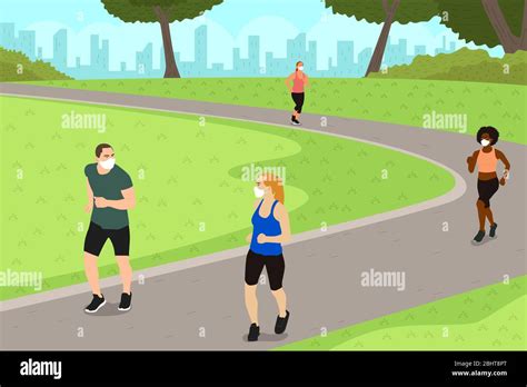 People Exercising In Park