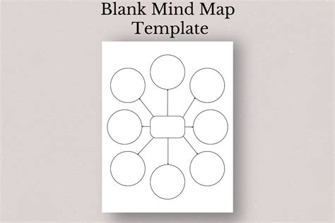Printable Blank Mind Map Template Study Notes Pdf File Etsy