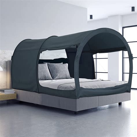 Eighteentek Privacy Bed Tent Pop Up Bed Canopy Sleeping Tent Full Size