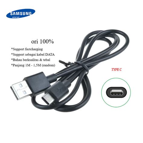 Jual Ori 100 Hitam Usb Type C Kabel Charger Samsung A71 4g Sm A715f