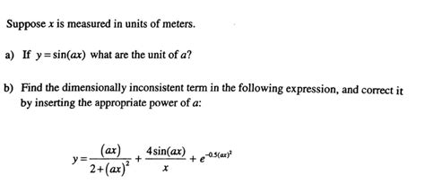 Solved Suppose That U Is A Dimensionless Quantity And Yub