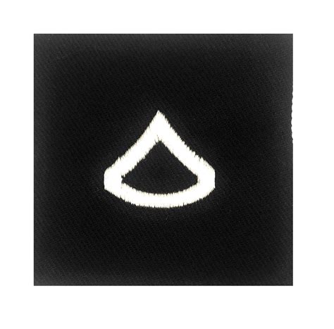 E3 Private First Class 2x2 Black Sew On Each Insignia Depot
