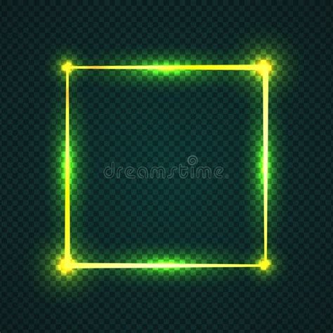 Glowing Effect Rectangle Stroke With Isolated Background Stock Vector Illustration Of Line