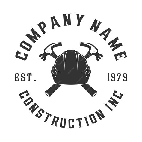 Premium Vector Construction Vector Logo Builders Helmet And Hammer
