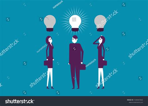 Leader Thinking Best Ideas Vector Illustration Stock Vector Royalty