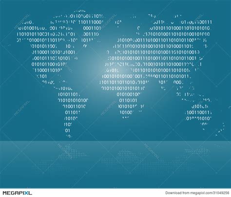 Digital World Map Vector At Collection Of Digital