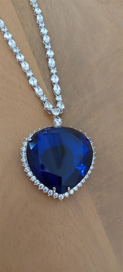 Blue Sapphire Heart Necklace