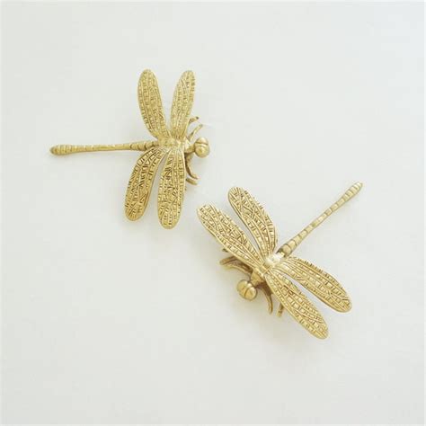 Dragonfly Knobs Brass Knobs Drawer Knob Kitchen Pulls And Knobs Cabinet Handles Knobs Drawer