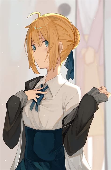 Safebooru 1girl Ahoge Artoria Pendragon All Bangs Blonde Hair