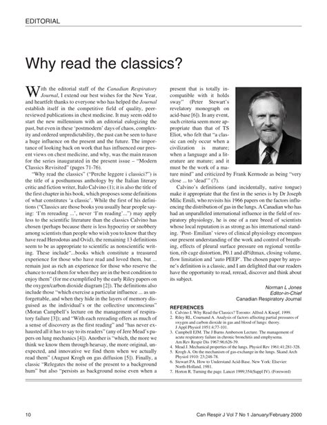 Pdf Why Read The Classics