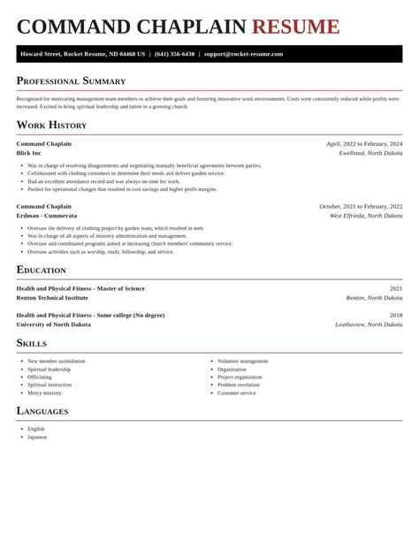 General Contractor Resume Template