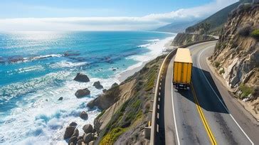 Free Coastal Road Journey Image Coastal Road Truck Download At