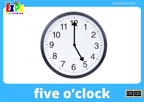 Telling Time To The Hour Flashcards For Kindergarten And English Language Learners Pdf Download